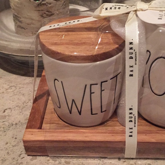 Rae Dunn | Kitchen | Rae Dunn Sweet Pour Ceramic Wood Set | Poshmark